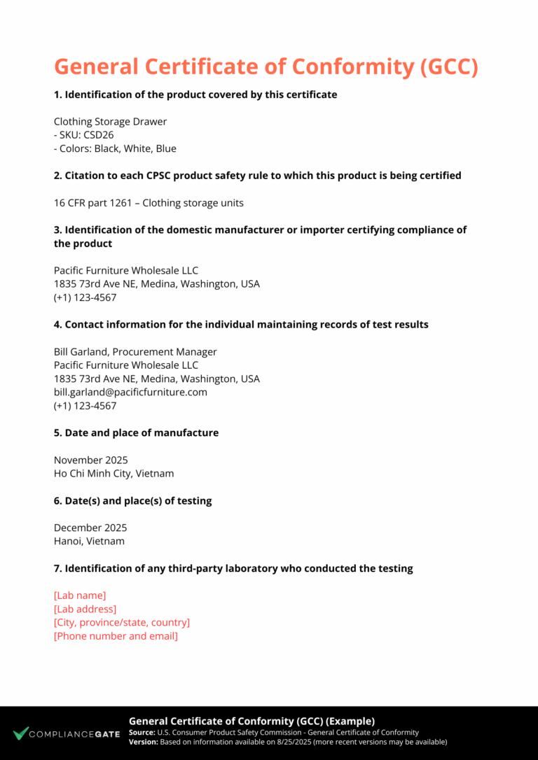 How to Create a General Certificate of Conformity (GCC) in 7 Steps